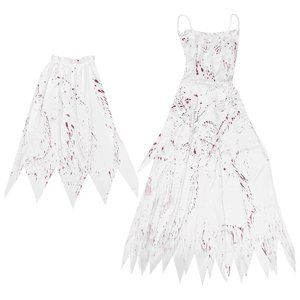 Dresses | Halloween Dressup Costume Bloody Bride Outfit Party Clothes ...
